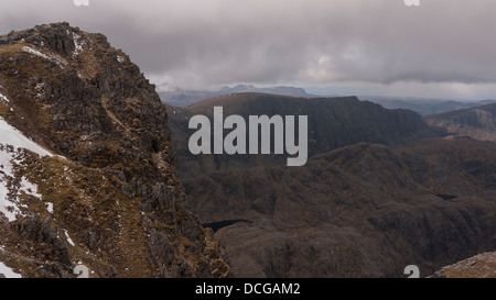 Summit of A' Mhaighdean looking towards Beinn Lair in the Letterewe ...