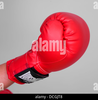 Boxing glove red. Model released Jemma Shoot No 3796 Stock Photo - Alamy