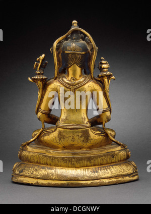 The Bonpo Deity Kunzang Akor is a sacred Tibetan figure represented in ...