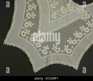 A historical collar illustrating intricate textile work and ornamental ...