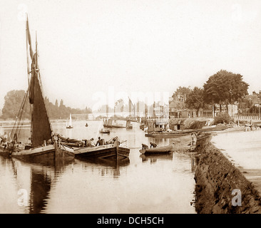 Thames Barge Victorian period Stock Photo - Alamy
