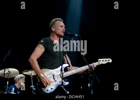 The Police lead vocalist Sting (Gordon Sumner, left), drummer Stewart ...