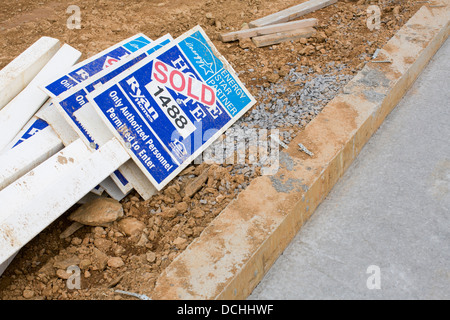 Ryan Homes "Sold" signs in a new housing development Stock Photo - Alamy