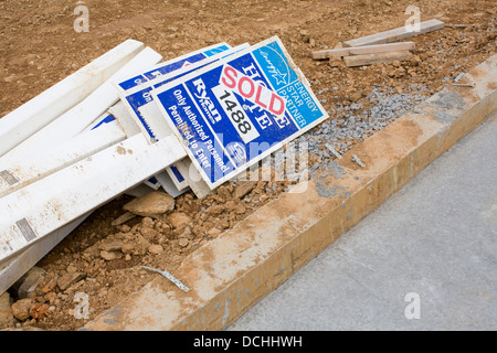 Ryan Homes "Sold" signs in a new housing development Stock Photo - Alamy