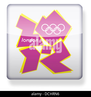 London 2012 Olympics logo as an app icon. Clipping path included Stock ...