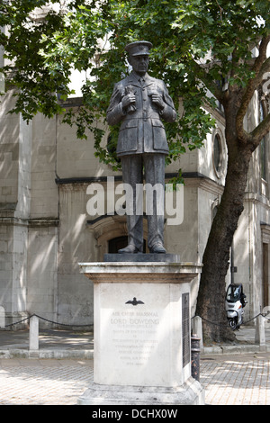 Statue of Air Chief Marshal Hugh Dowding who won the Battle of Britain ...
