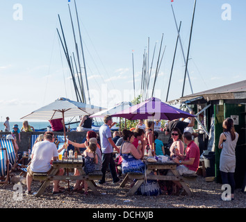 Whitstable, Restaurant By Beach Stock Photo - Alamy