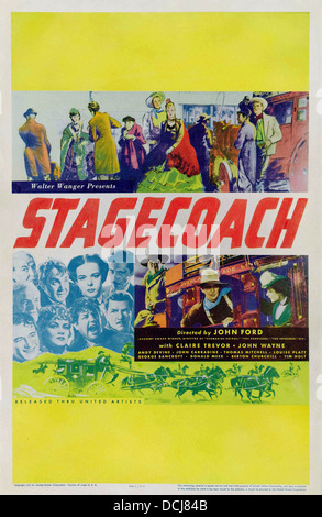 STAGECOACH - movie poster - Directed by John Ford - United Artists 1939 ...