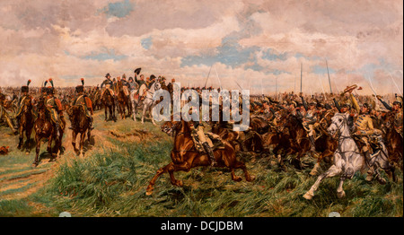 19th century painting of Napoleon Bonaparte returning from Soissons ...