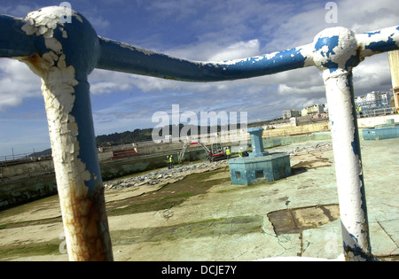 Tinside pool Plymouth seafront before its redevelopment Stock Photo - Alamy