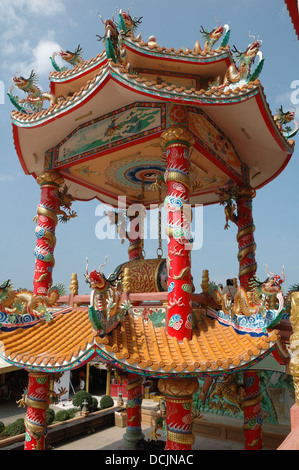 Drum tower pagoda at Ang Sila Chinese Temple or Wihan Thep Sathit Phra ...