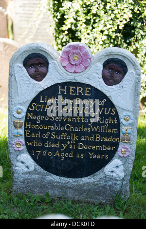 Grave of an African slave Scipio Africanus in St Mary's churchyard ...