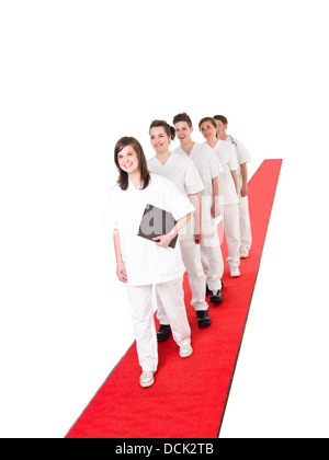 Medical Team on a red Carpet Stock Photo - Alamy