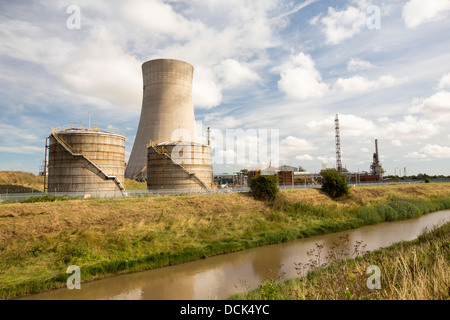 A gas fired power station at Salt End near Hull on the Humber estuary ...