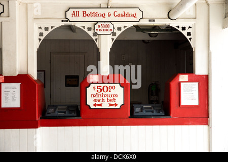 Ticket booth at Saratoga Raceway, the oldest horse race track in the ...
