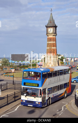 Stagecoach Skegness double-decker bus, High Street, Burgh-le-Marsh ...
