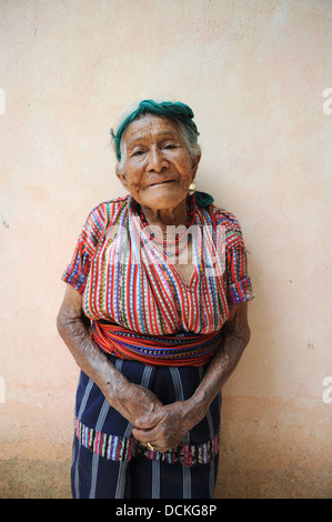 Guatemala indigenous woman of Solola wears traditional clothing called ...