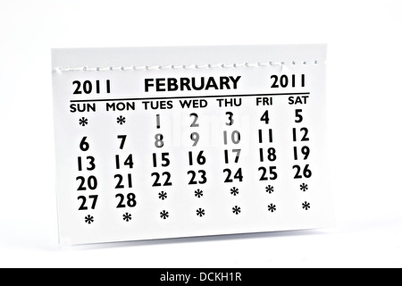 February 2011 - Calendar Stock Photo - Alamy