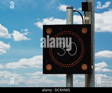 traffic calming warning sign of speed bumps and pedestrians in road ...