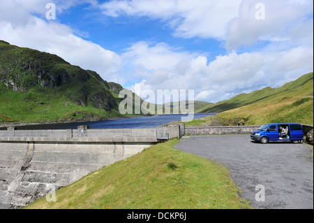 Scottish Hydro dam at Lochan na Lairige on Ben Lawers near Killin ...