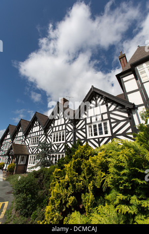 Suburb of Winnington, Northwich, England. Picturesque view of the oak ...