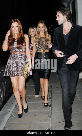 Maria Fowler, Lauren Pope and Bobby Sabel leaving Sanctum Soho Hotel ...