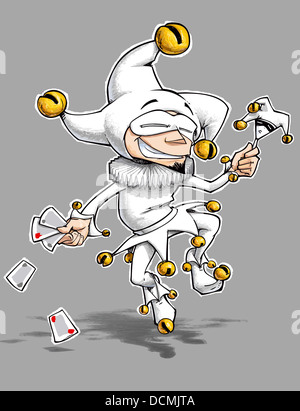 harlequin, fool, joker, cartoon, colors, colours, chump, cards Stock ...