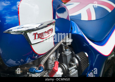Triumph motorcycle Union Jack petrol tank. Classic british motorcycle ...