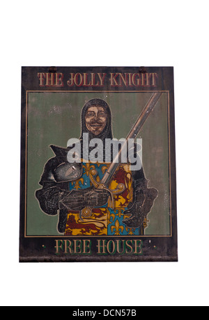 The Jolly Knight Free House Pub Sign UK Stock Photo - Alamy