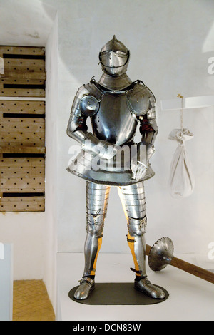 European Medieval Suit Of Armour (Armor) With Helmet Stock Photo - Alamy