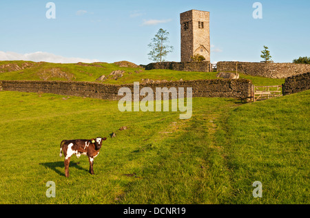 The old tower of Crook Church, Lake District National Park, Cumbria ...