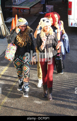 Little Mix (Formerly Rhythmix) arriving at 'The X Factor' studios ...