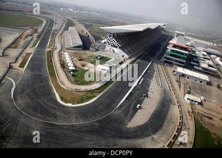 Aerial view of the Buddh International Circuit New Delhi, India - 19.10 ...