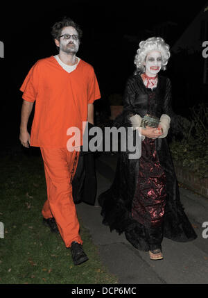 Louis Theroux and wife Nancy Strang attending the BBC Films 25th ...