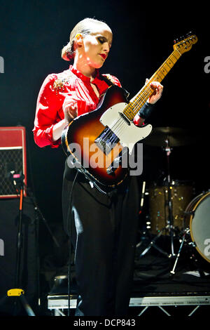 Anna Calvi performing live at the Shepherds Bush Empire London, England ...