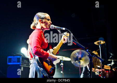 Anna Calvi performing live at the Shepherds Bush Empire London, England ...