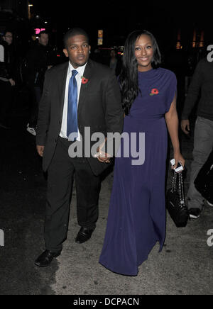 Alexandra Burke takes her younger brother Aaron Burke to TGI Fridays ...