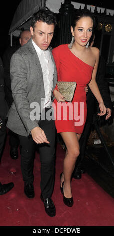 Tulisa Contostavlos leaving the Cosmopolitan Awards 2011 London ...