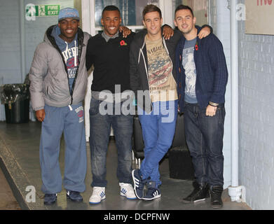 X Factor finalists Ashford Campbell, Charlie Healy, Derry Mensah and ...