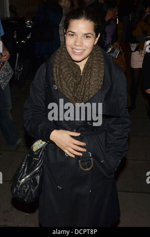 America Ferrera leaving the Garrick Theatre after her 2nd night ...