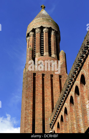 Tower, Quarr Abbey, Wooten Bridge, Ryde, Isle of Wight, England, UK, GB ...