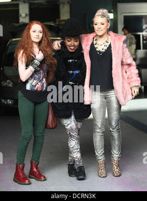 X Factor finalists Janet Devlin, Misha Bryan and Amelia Lily at the ITV ...