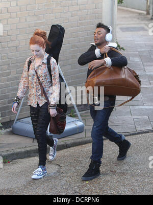 Janet Devlin and Marcus Collins 'The X Factor' finalists arrive at the ...