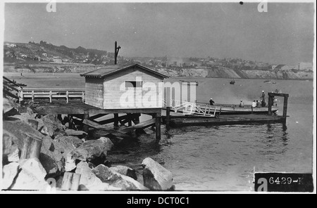 Breakwater landing looking northwest, Long Beach, California Stock ...