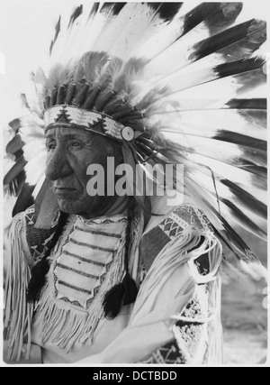 This image is a portrait of Red Cloud, a prominent Lakota Sioux leader ...