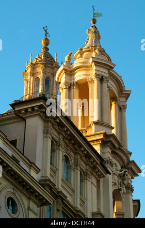 Sant'Agnese in Agone the facade of the basilica church begun in 1652 ...