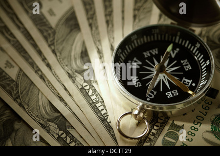 Money compass arrow Stock Photo: 119996731 - Alamy