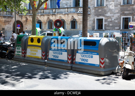Recycling bins Spain Stock Photo - Alamy