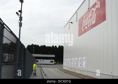 The logo of Coca-Cola is pictured on a building of the Coca-Cola ...