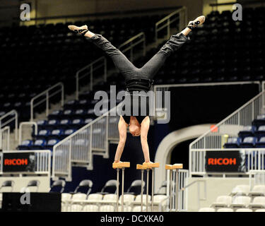 Banquine performer Anna Mokhova Cirque du Soleil's Quidam rehearsal at ...